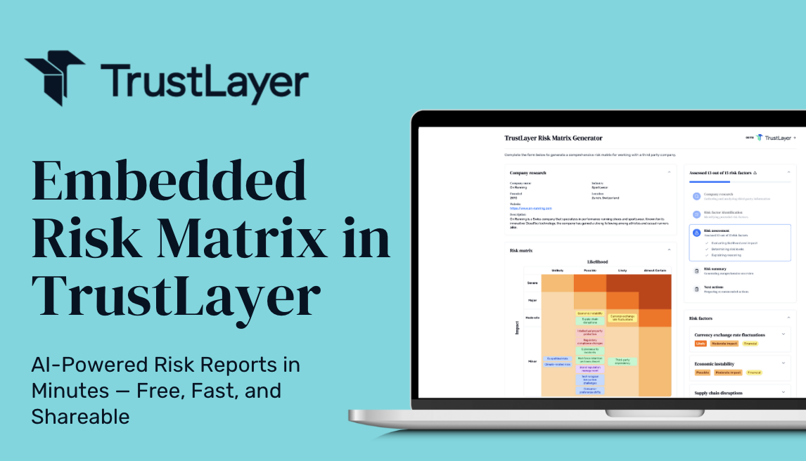 Create Comprehensive Risk Assessments from your Parties in TrustLayer